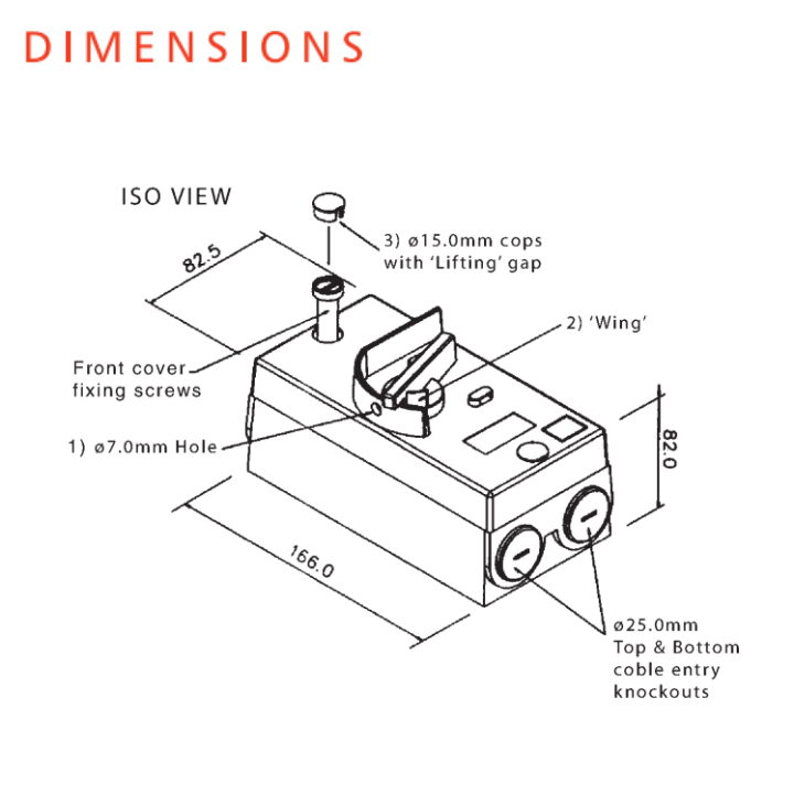 MK Electric Isolator Switch 20A 240V IP66 AC22A Indoor/Outdoor ...