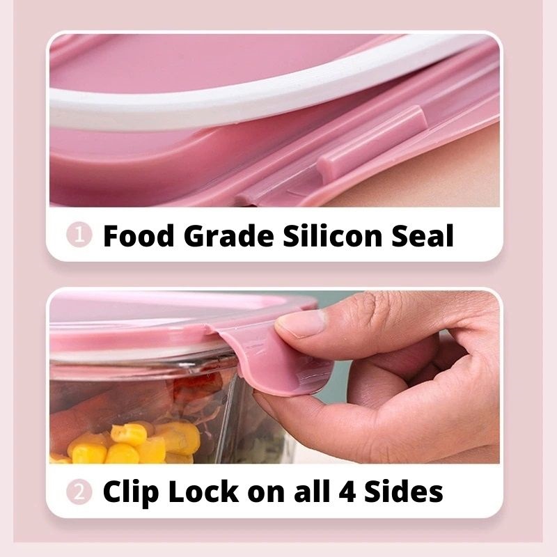 Glass Food storage Lunch Box ,BPA Free, Microwaveable Glass Food ...