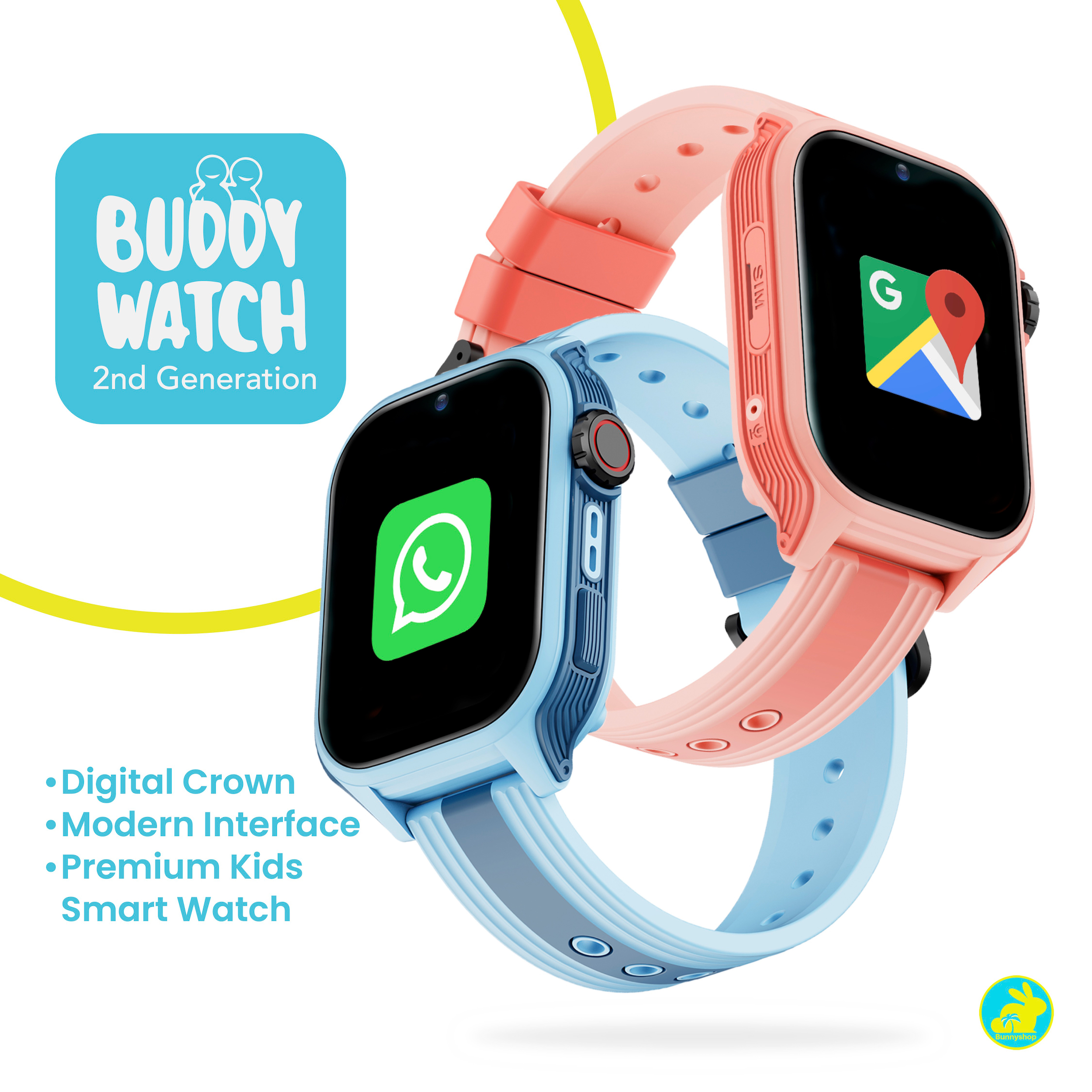 【Buddy Watch】🔥2025 New AI Kids Smart Watch Phone 4G Whatsapp🔥Video Call GPS Tracker SOS Call ...