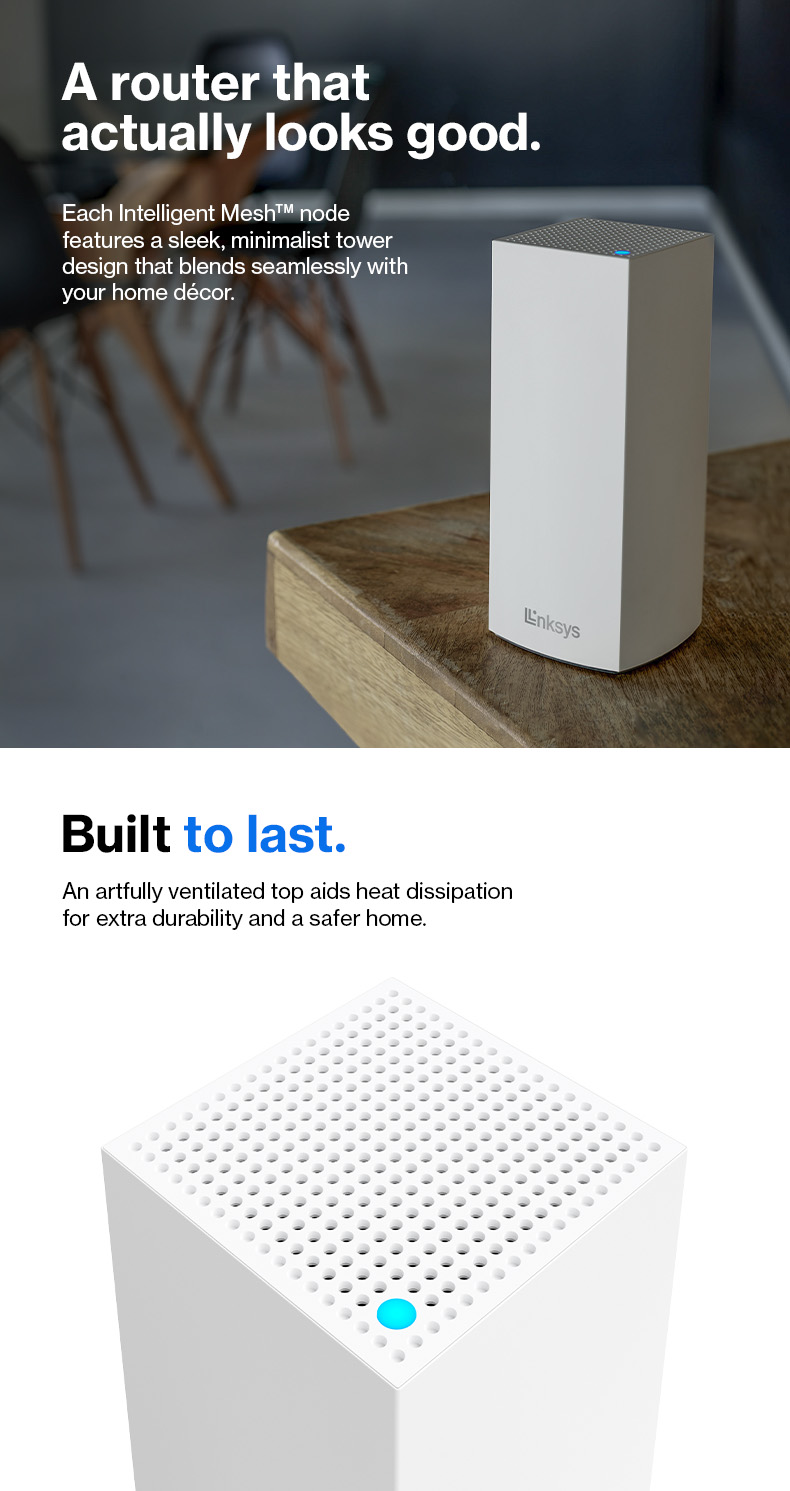 Linksys Atlas 6: AX3000 Dual Band Mesh WiFi 6 System (MX2003, 3 Pack), WiFi 6 Mesh Router ...