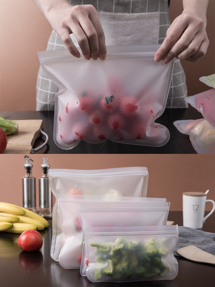 🇸🇬【SG stock】Silicone Bag Food Storage Bags Reusable food bag Reusable ...