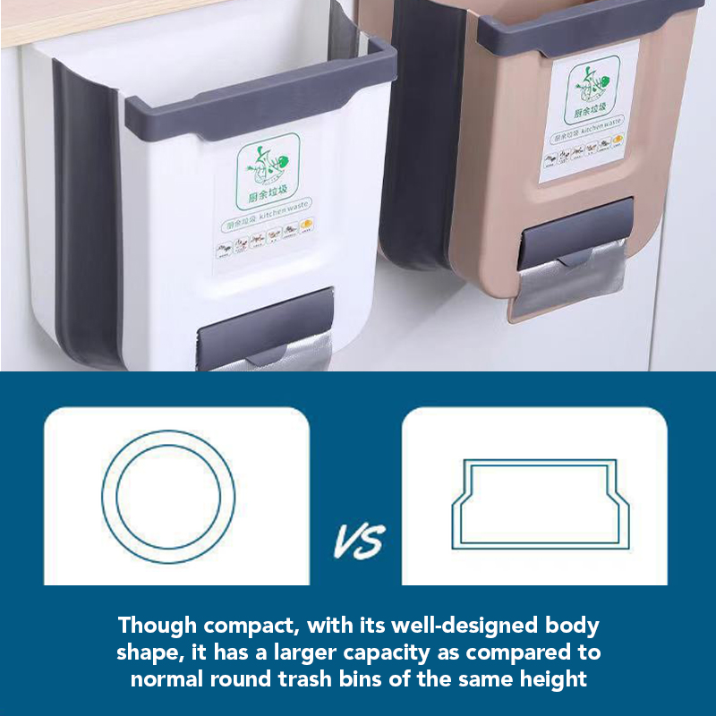 Foldable Hanging Trash Bin Collapsible Creative Dustbin Space Saving ...