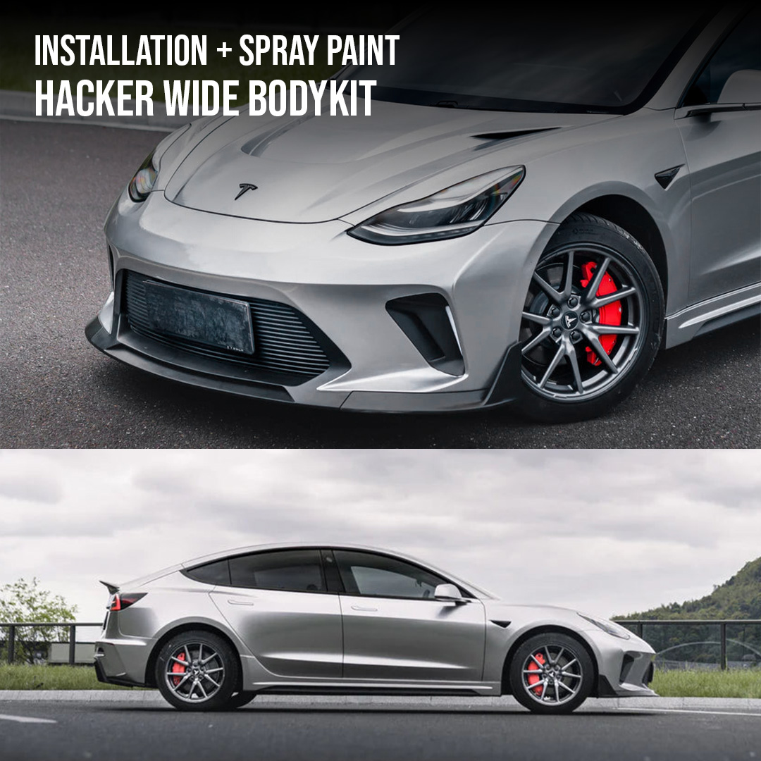 Tesla Model 3 Robot Craftsman "Hacker" Wide Bodykit , High Quality PP ...