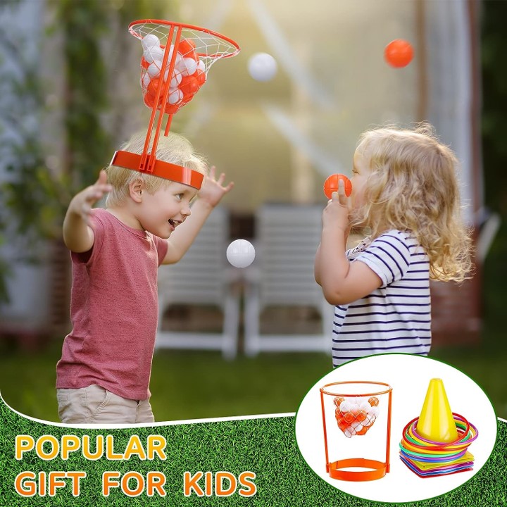 Carnival Game 3-In-1 Plastic Cones Cornhole Bean Ring Tossing Game Head ...