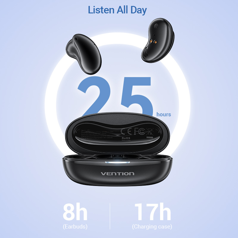 Vention Wireless Earphones Bluetooth 5.3 Headset TWS Hi-Fi Stereo ...