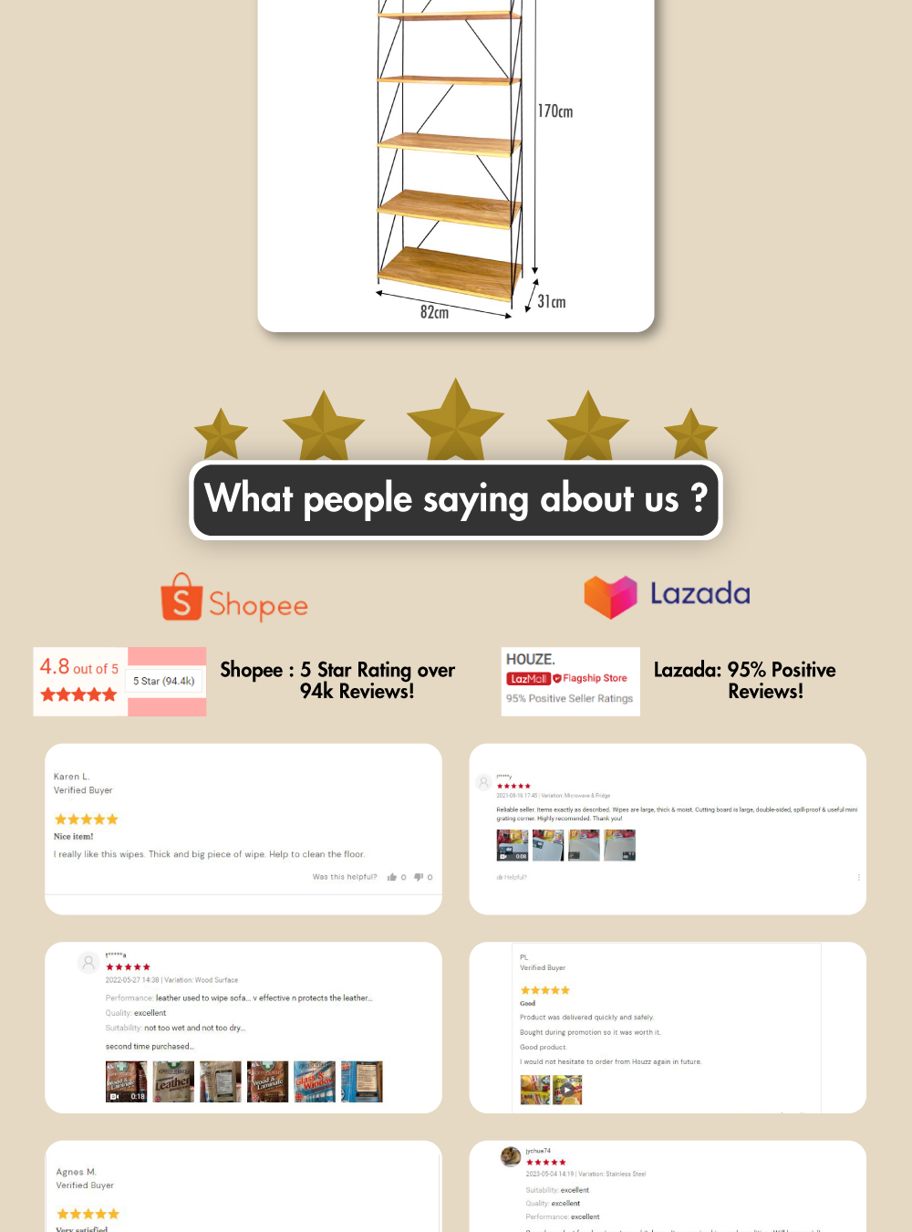 HOUZE - RALF 2 | 3 | 4 Tier Slim Rack - Shelf | Organizer | Decoration ...