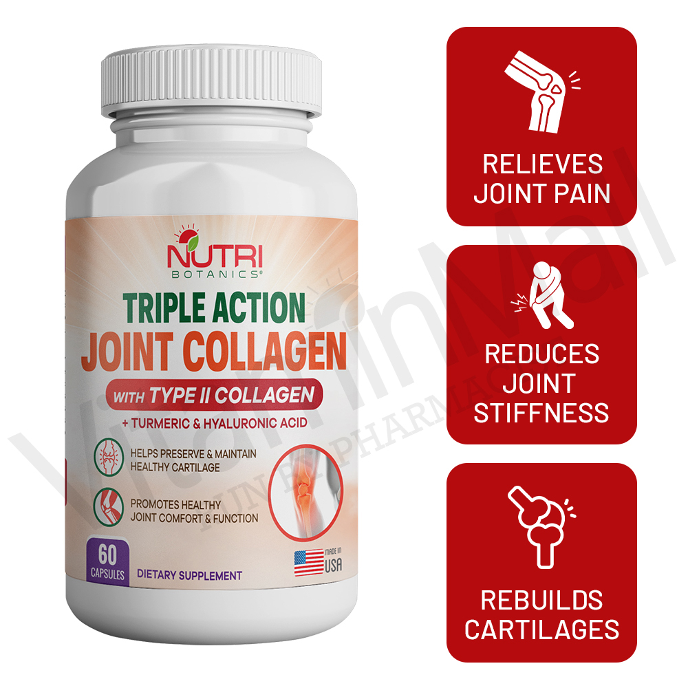 NB Joint Collagen Type 2 Supplement - Turmeric, Chondroitin, Hyaluronic ...