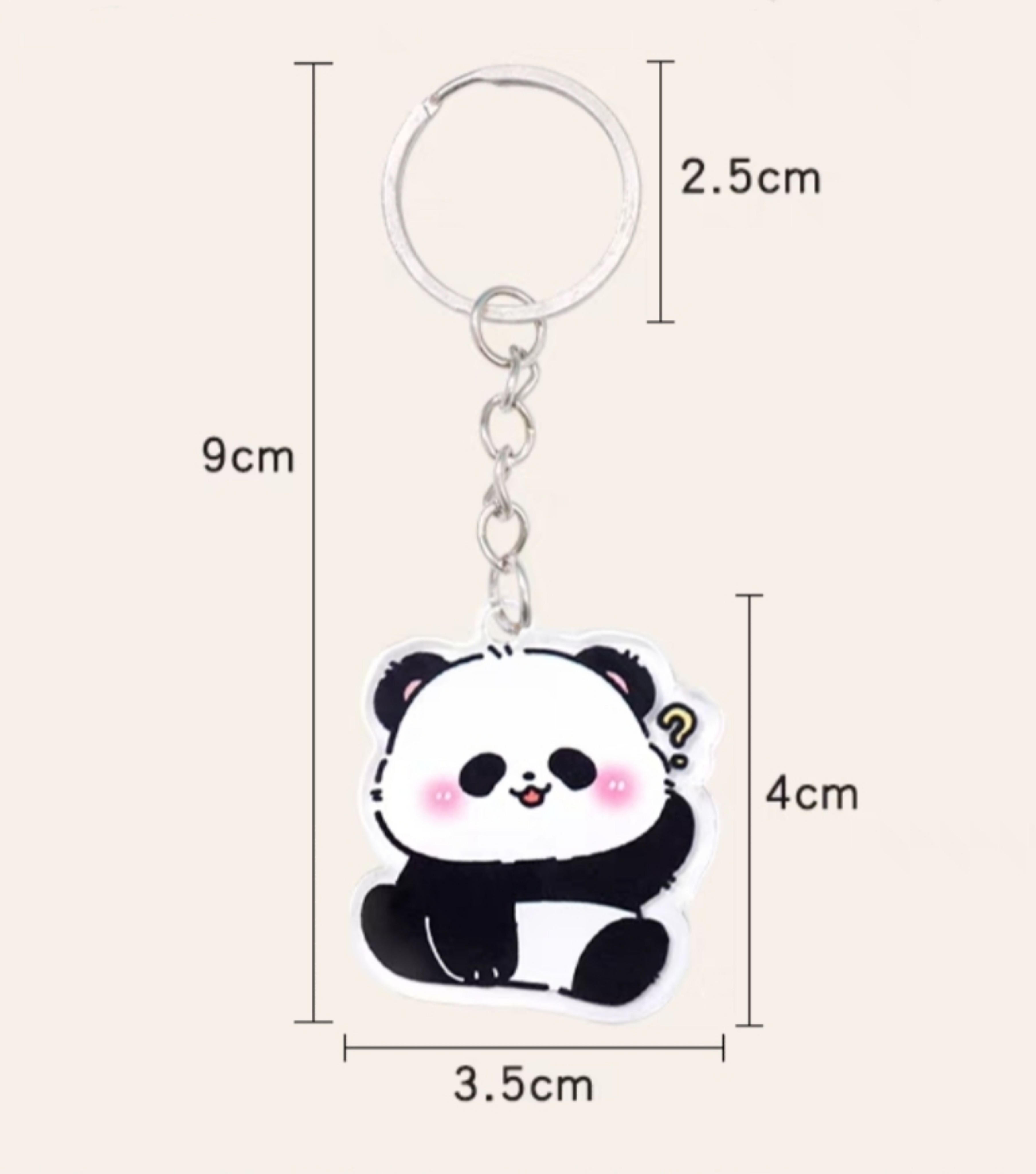 Panda keychain thick acrylic, kids birthday party goodies, Christmas ...
