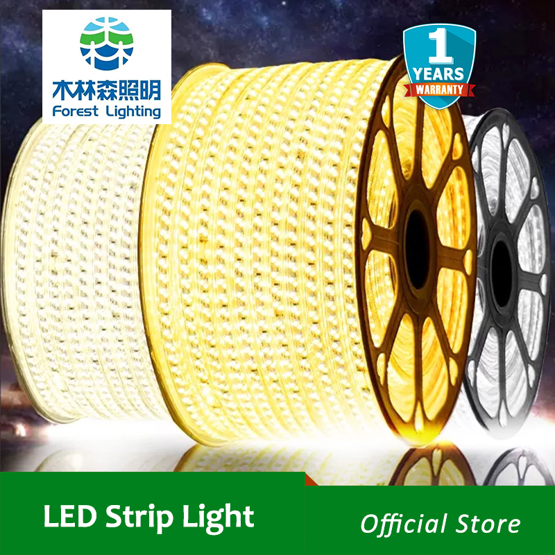 【SG Stock】Forest Lighting Brand 220V LED Strip Light 2835 3000K Green ...