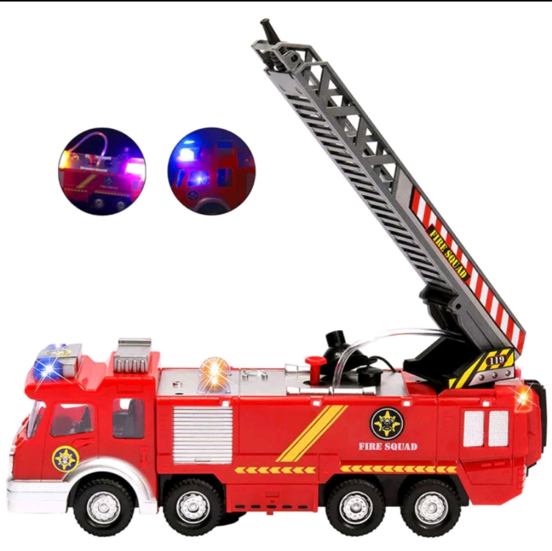 Educational Toys For Kids Fire Engine Truck Toy With Light Sound Fire ...
