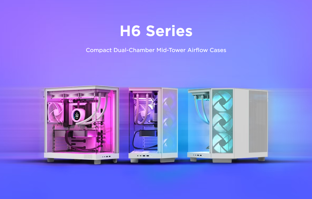 NZXT H3 / H5 / H6 / H7 / H9 FLOW RGB COMPACT MID TOWER DUAL CHAMBER ...