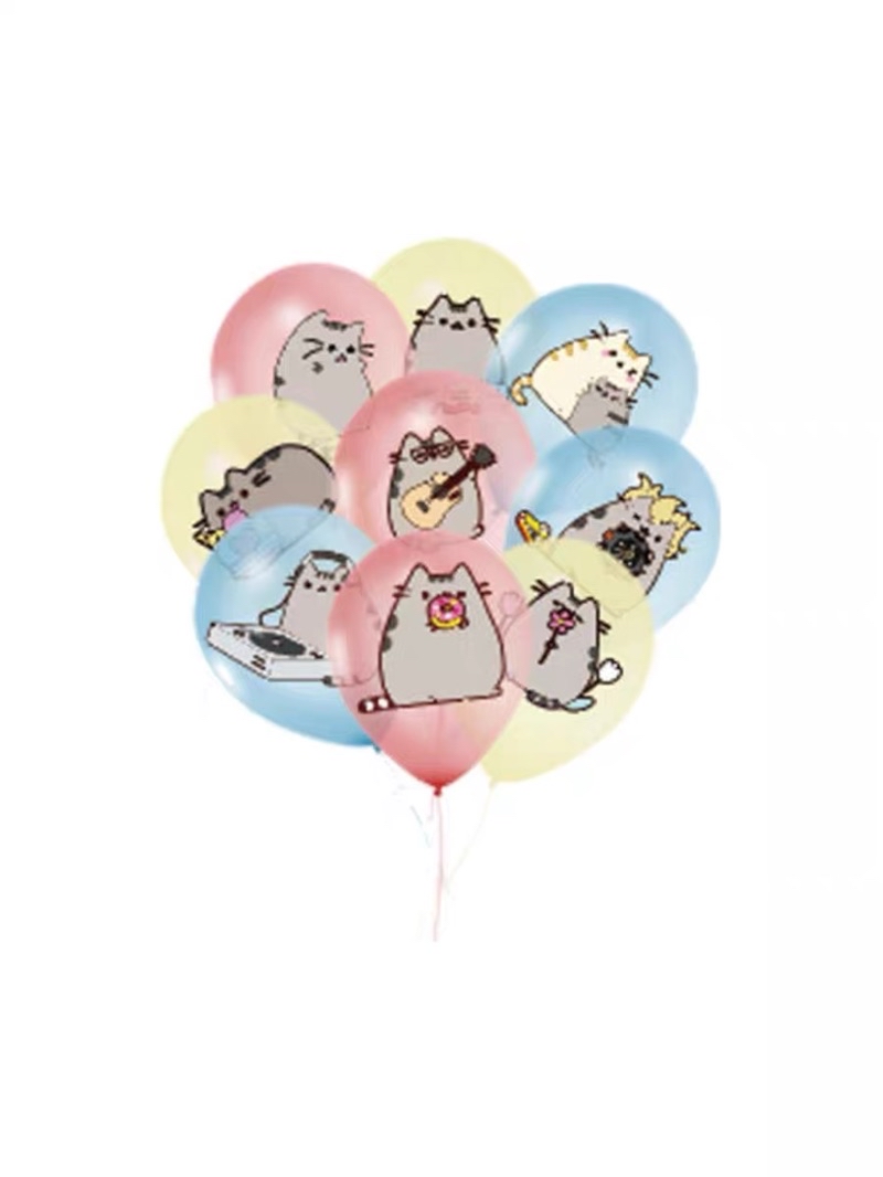 [SG Seller] Pusheen Fat Grey Cat Theme Set A Balloons Set Birthday ...