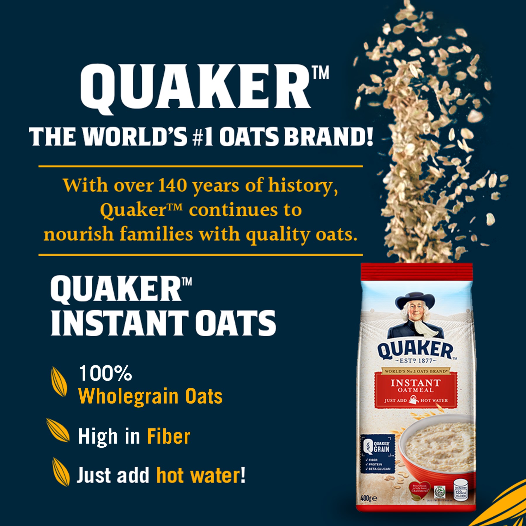 Quaker Oats Instant Oatmeal 400g (Tin) | Shopee Singapore