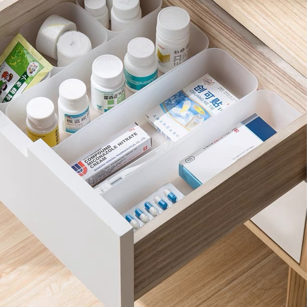 TURTLE Frosted Drawer Organiser Tray Organiser for Cosmetics Utensils ...