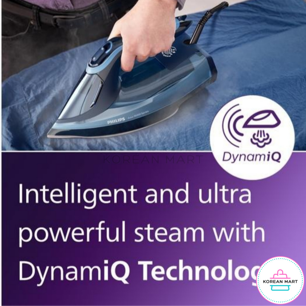 Philips Steam Iron Azur 8000 Series DST8020 / Light Blue 3000W | Shopee ...