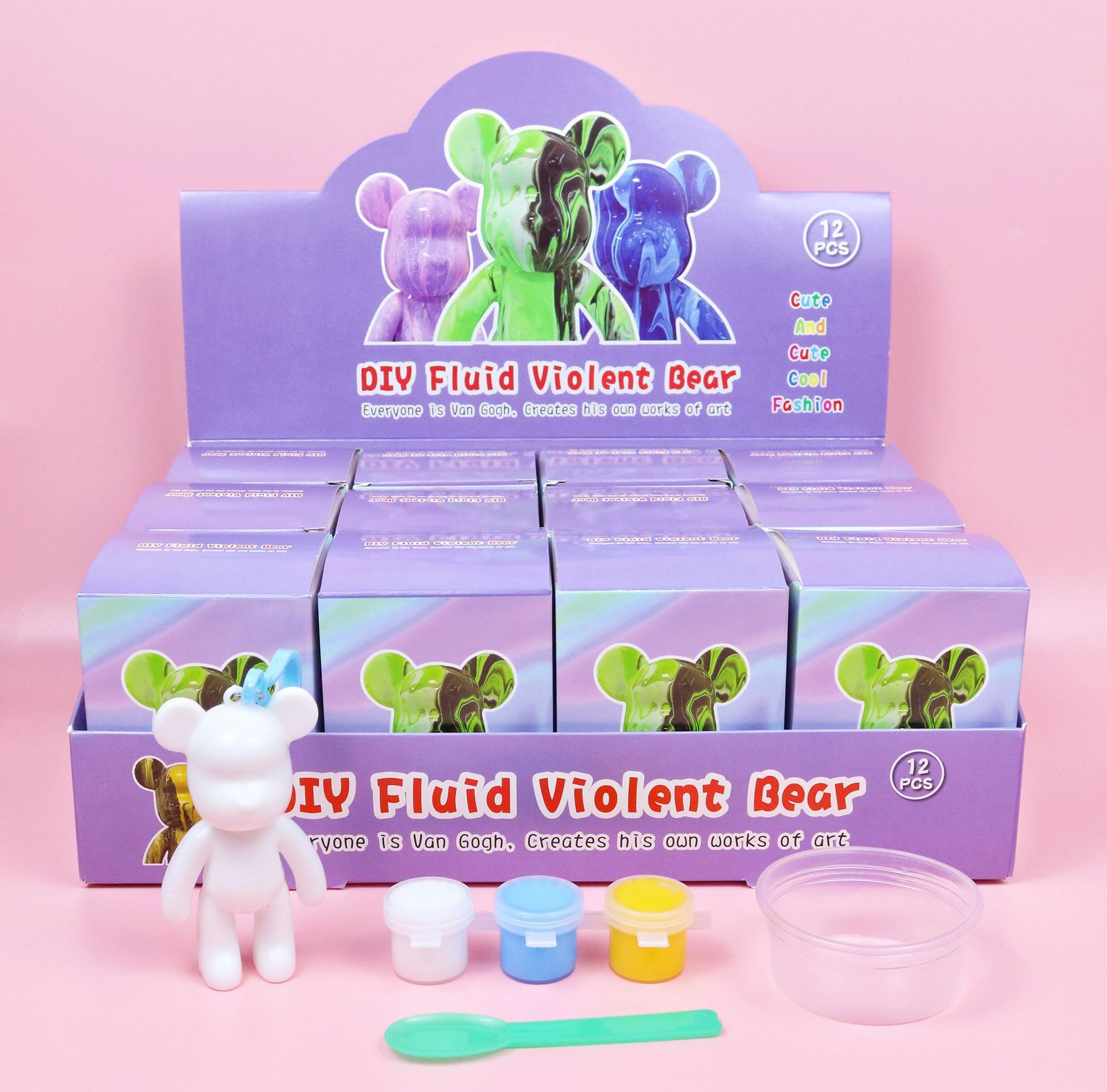 Xmas Present DIY Fluid Bear Keychain Set For Kids Birthday Party Event ...