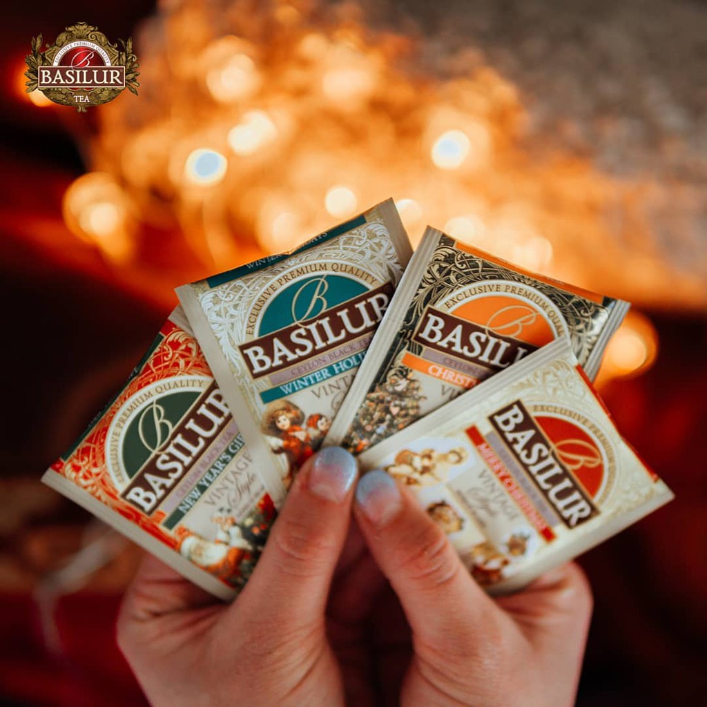 Basilur Vintage Style Assorted Christmas Black & Green Tea (10 ...