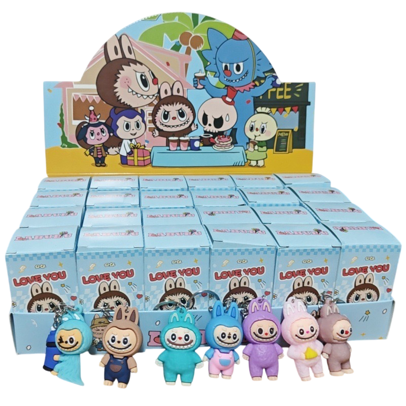 (Sg Ready Stock)Cute Keychain Blind Box Adorable Rubber Keyring ...