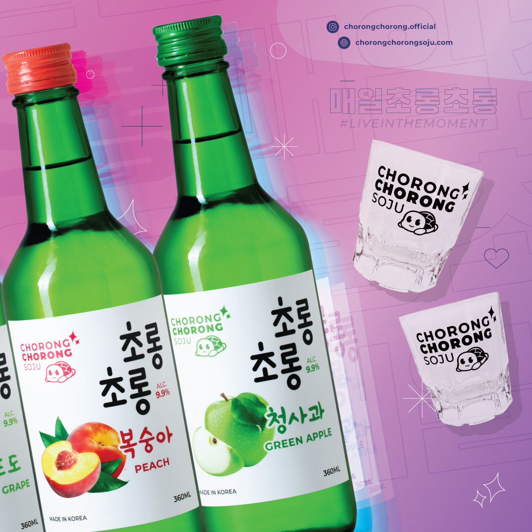 [8 BOTTLES] Chorong Chorong Soju [4] & Bohae Original Soju [4] | Grape ...