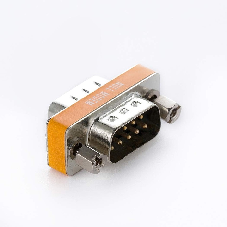 2PCS DB9 Null Modem Adapter Male to Male / RS232 Null M/M / Serial Port ...