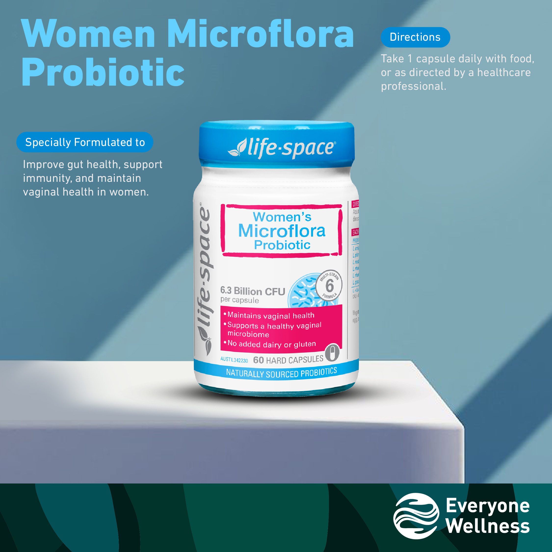 Life Space Probiotic,Broad Spectrum | Women Urogen | Shape B420 | 60 ...