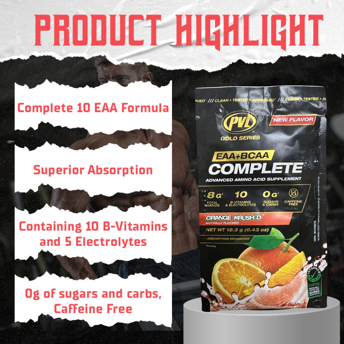 PVL Gold Series EAA + BCAA Complete, BCAA & L-Arginine, Essential Amino ...