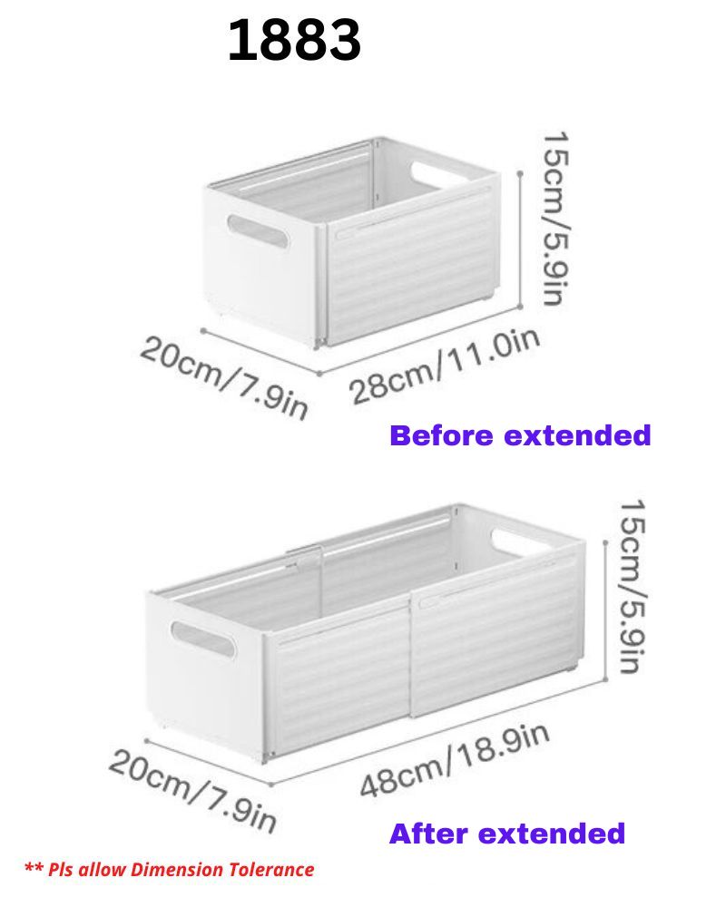 Extendable Stackable Storage Basket Multipurpose Kitchen Organizer ...