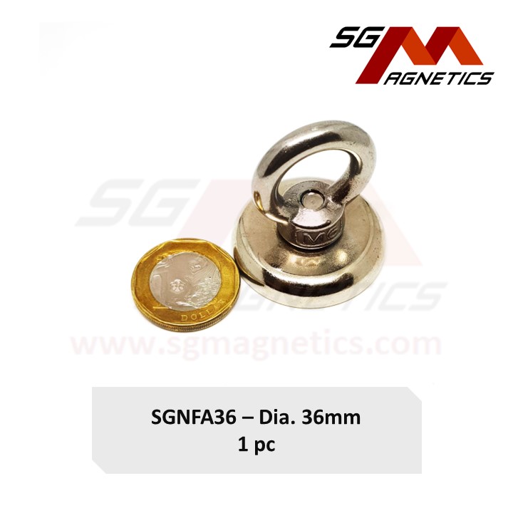 Strong Magnet Eyebolt Eyelet Neodymium Small 25mm 36mm 48mm M5 M6 M8 ...