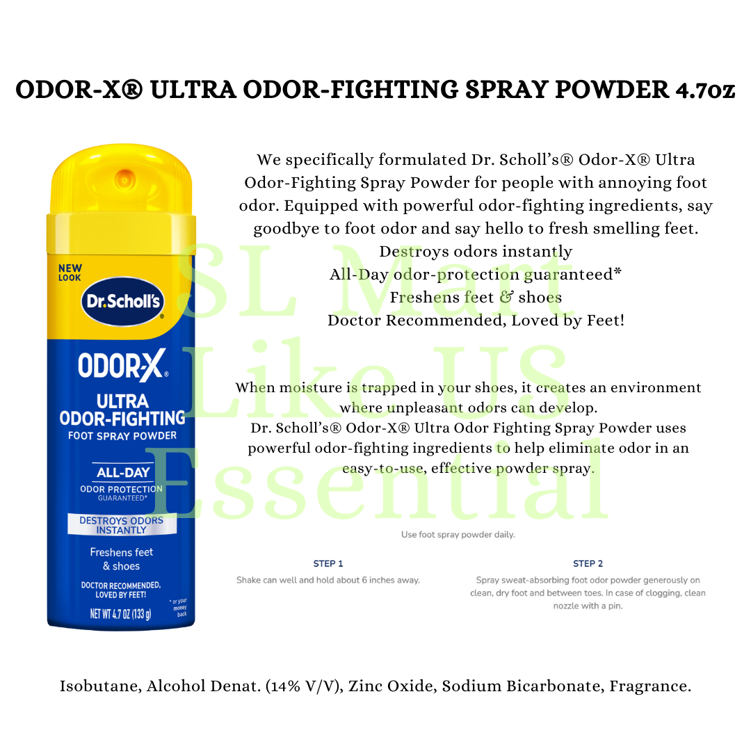 ☘️ Dr. Scholl's Odor-x Sweat Absorbing Instant Cool Athlete's Foot ...