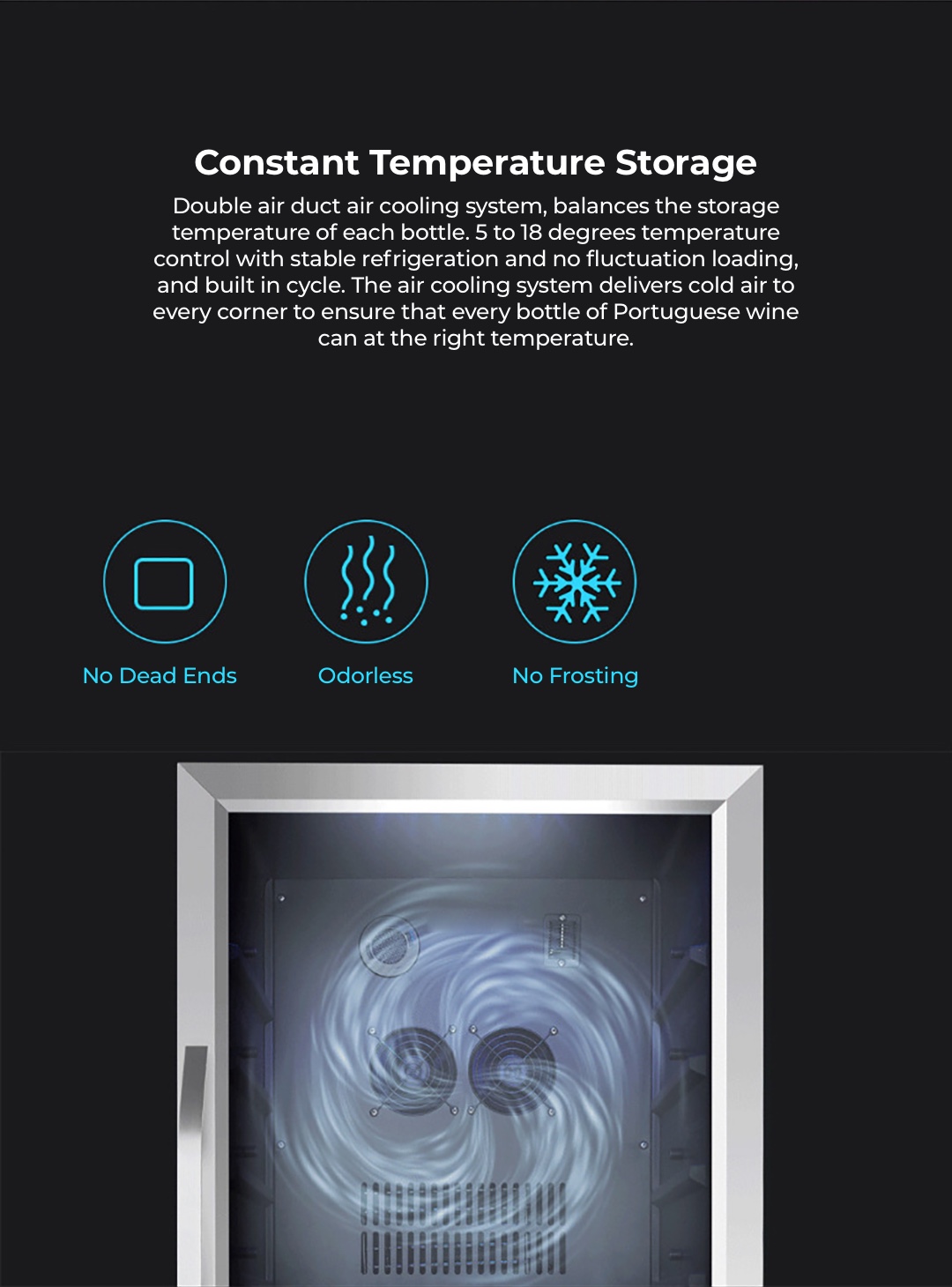 Renmaz Constant Temperature Wine Cooler [360° Dual Cooling, No Frost ...