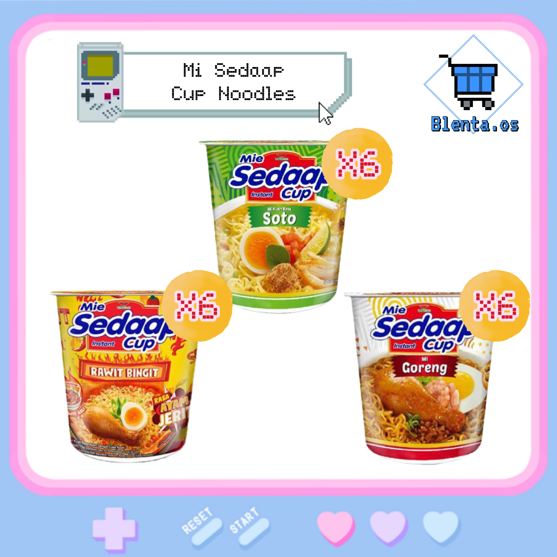 Mi Sedaap Instant Cup Noodles Soto/Mi Goreng/Ayam Jerit 6Cups🔥SG READY ...