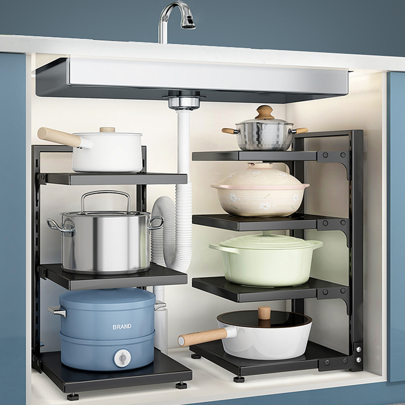 【NDD Delivery】Adjustable Pot Rack Multipurpose Sink Rack Kitchen ...