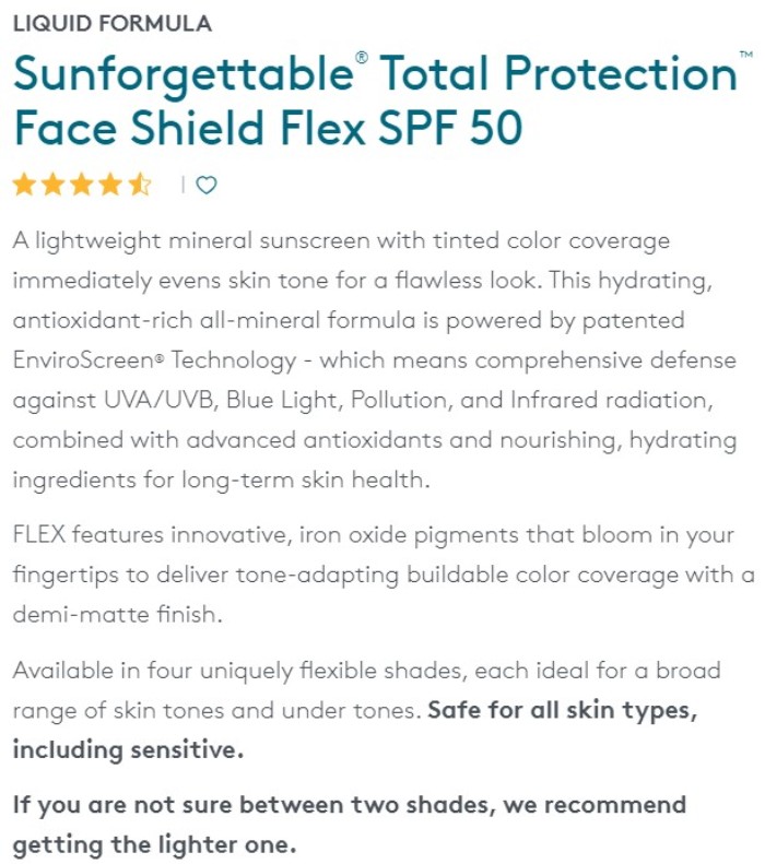 Colorescience Face Shield Flex SPF 50 (55ml) - lightweight mineral SPF ...
