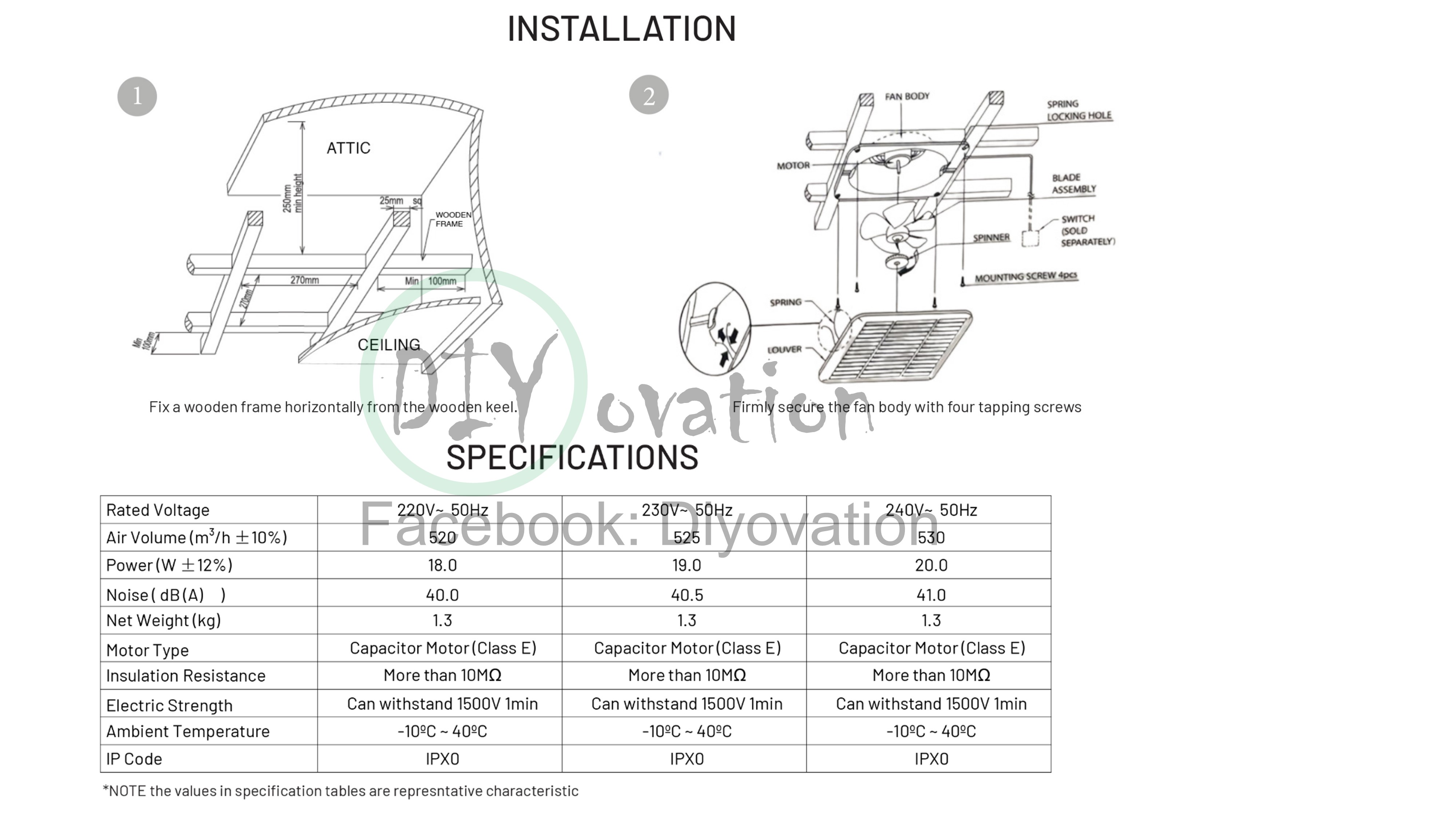 KDK ceiling mount ventilation suction exhaust fan/ KDK 20TGQF | Shopee ...