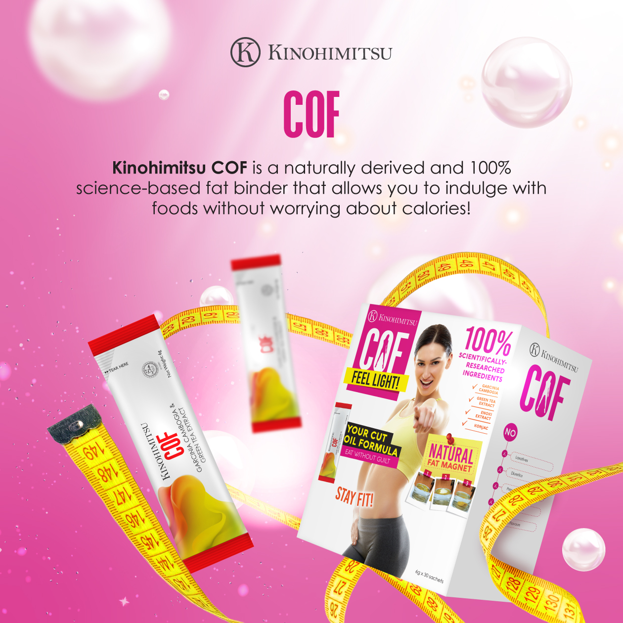 Kinohimitsu COF Cut Oil Formula Supplement Sachet 6g - Reduce Fat ...