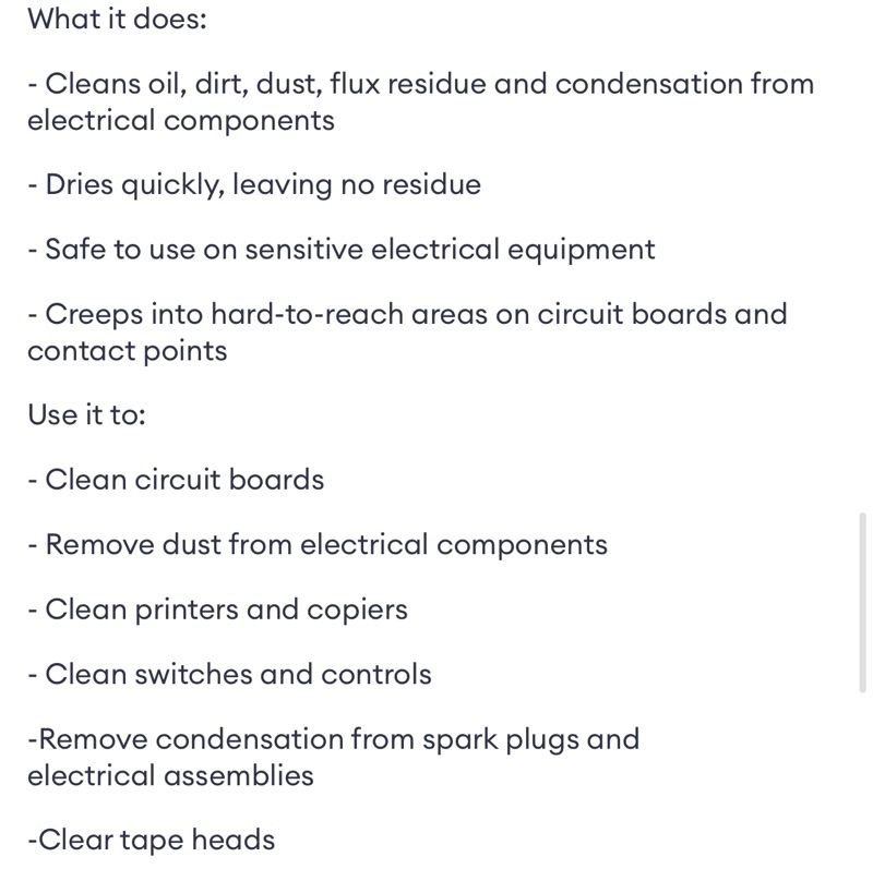 WD40 Electronic Contact Cleaner 200ml / 360ml - Cleans away oil, dirt ...