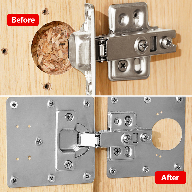 【SG Ready Stock】Stainless Steel Cabinet Door Hinges Plate Repair Plate ...