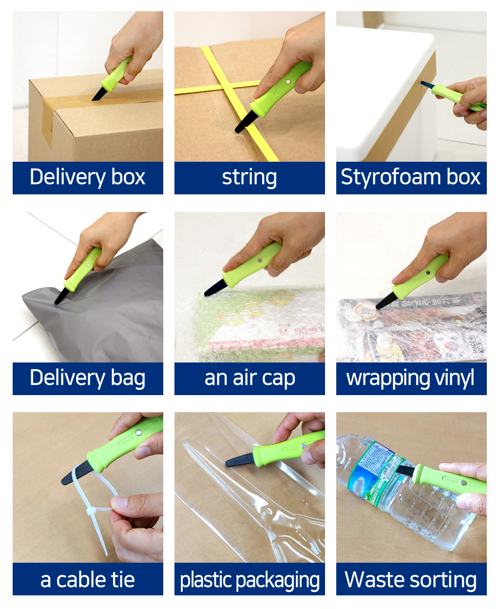 [Peace Korea] Low-risk, safe delivery box cutter / Unboxing cutter ...