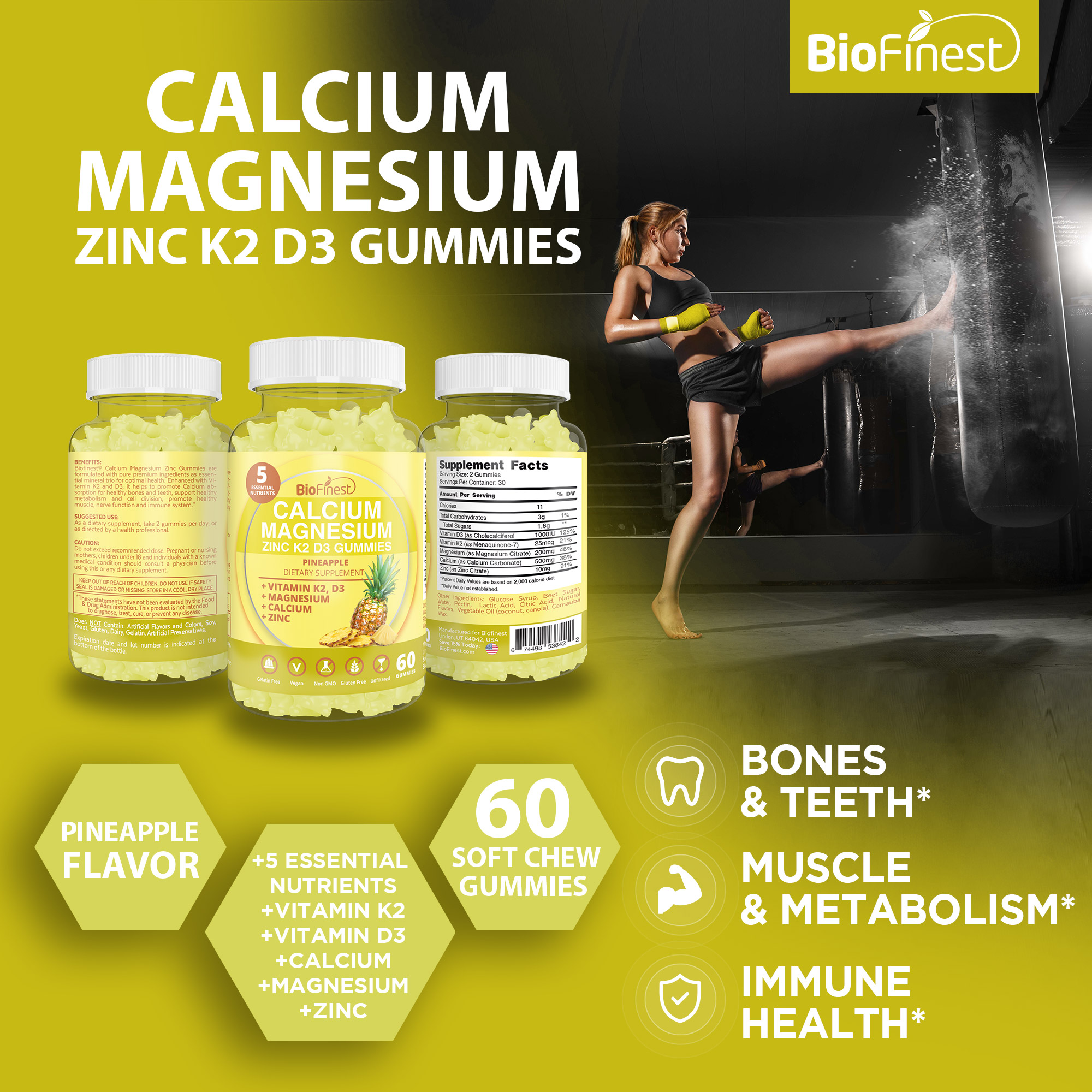 Biofinest Gummy Vitamin Supplement Lutein Marine Collagen Liver Detox ...