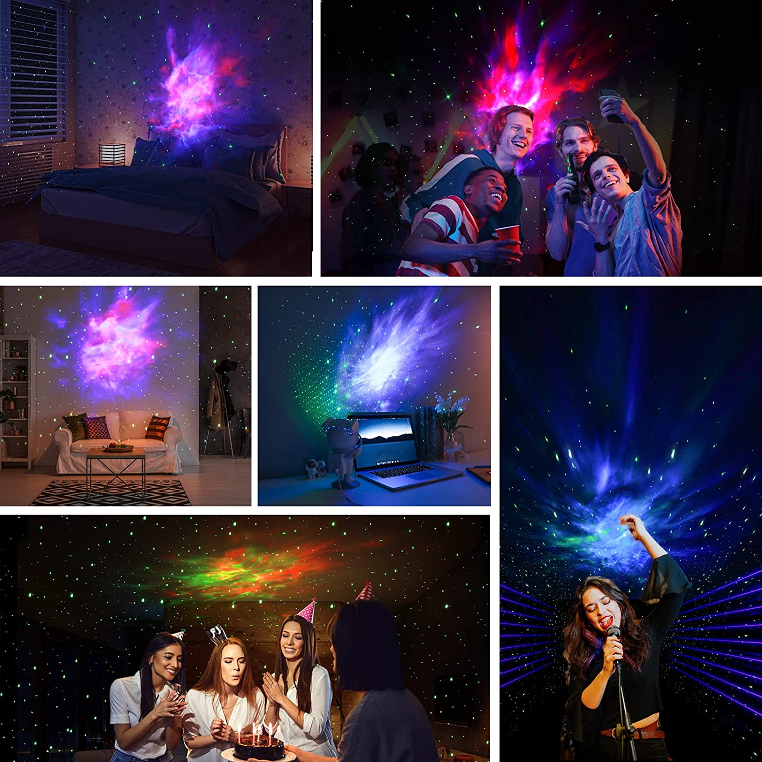 Astronaut Star Galaxy Light Projector Nebula Night Light with Remote ...