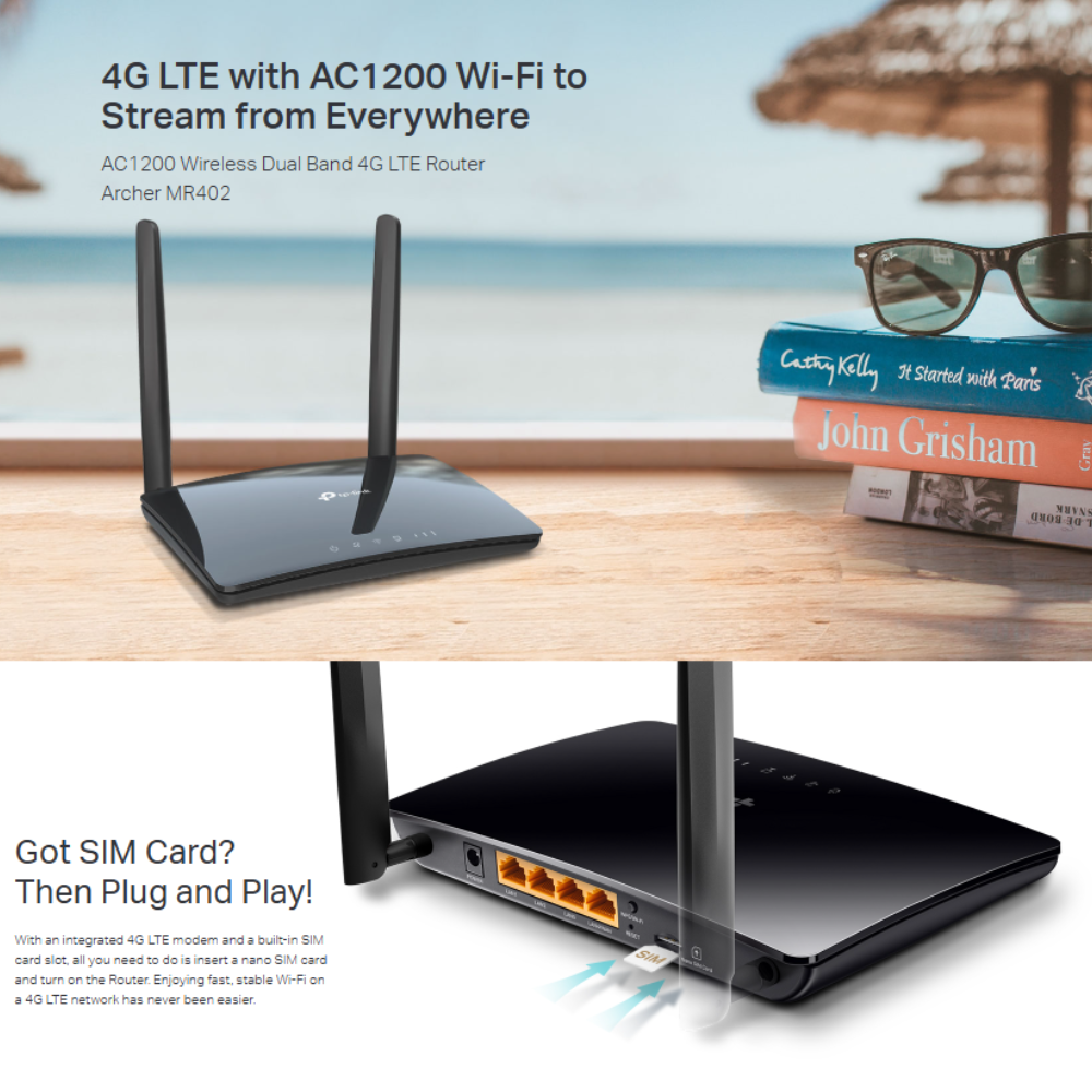 TP-Link MR402 ARCHER Dual Band 2.4GHz | 5G 300Mbps Wireless N LTE 4G ...
