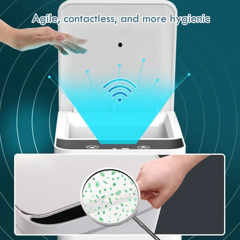 12L Smart Motion Sensor Dustbin Automatic Trash Bin For Bathroom ...