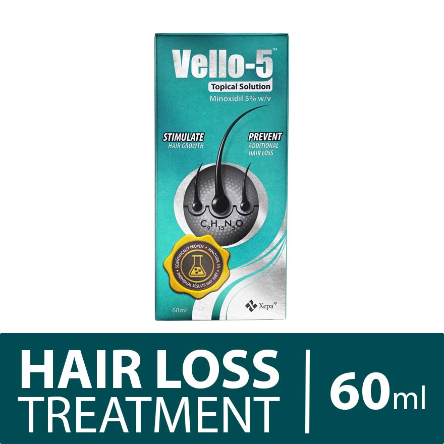 VELLO 5 Topical Solution (For Stimulating Hair Growth And Prevention of ...