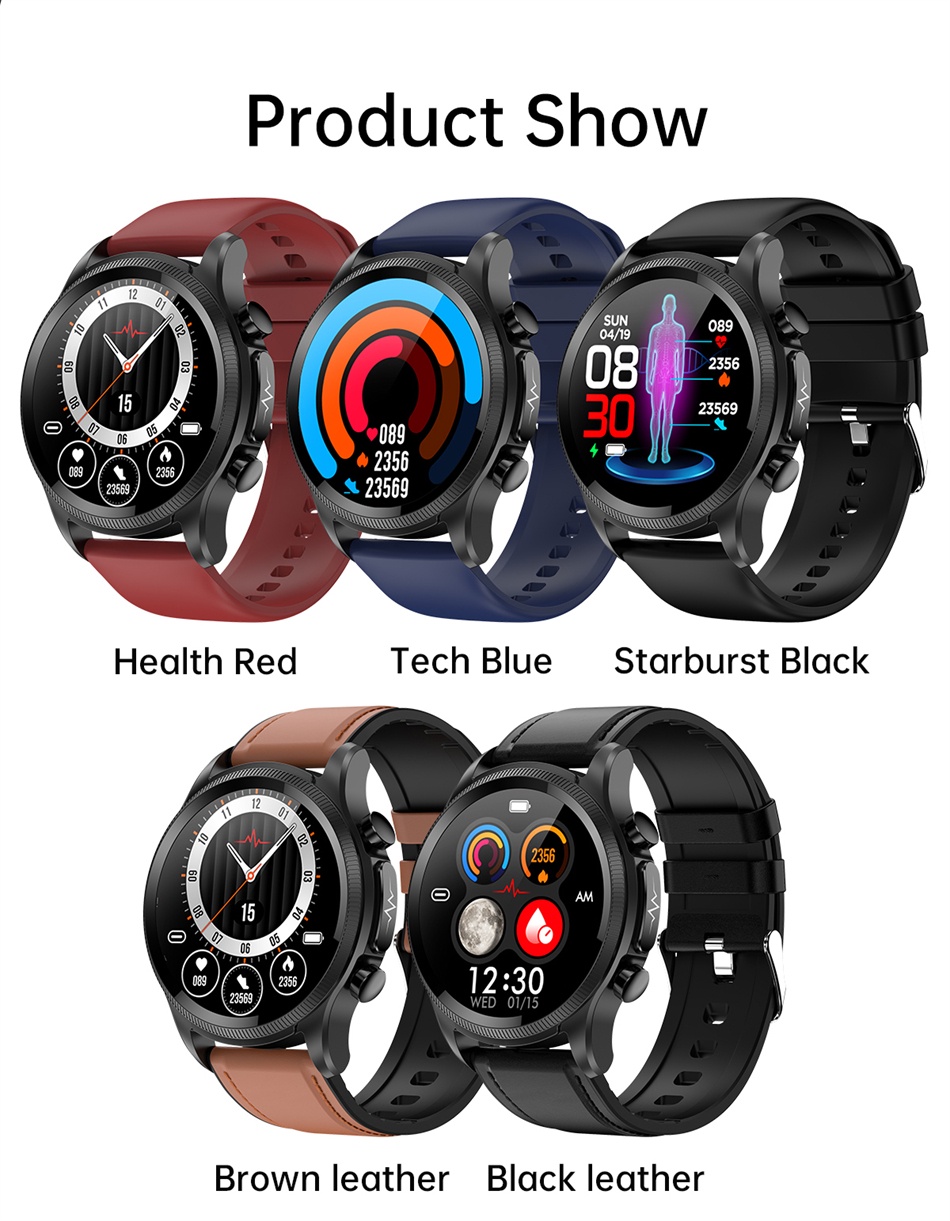 New Cardiac Blood Glucose High End Smart Health Watch Temperature ECG ...