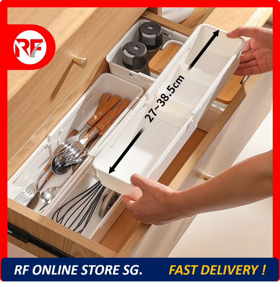 Expandable Box With Divider Drawer Organizer Tray Cutlery Holder ...