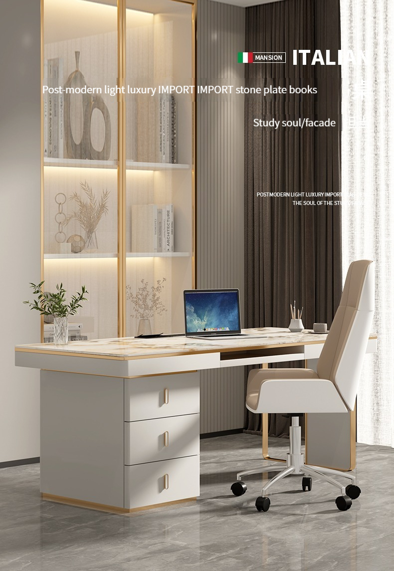 *[Pre Order] Light luxury granite desk, modern and simple desktop ...