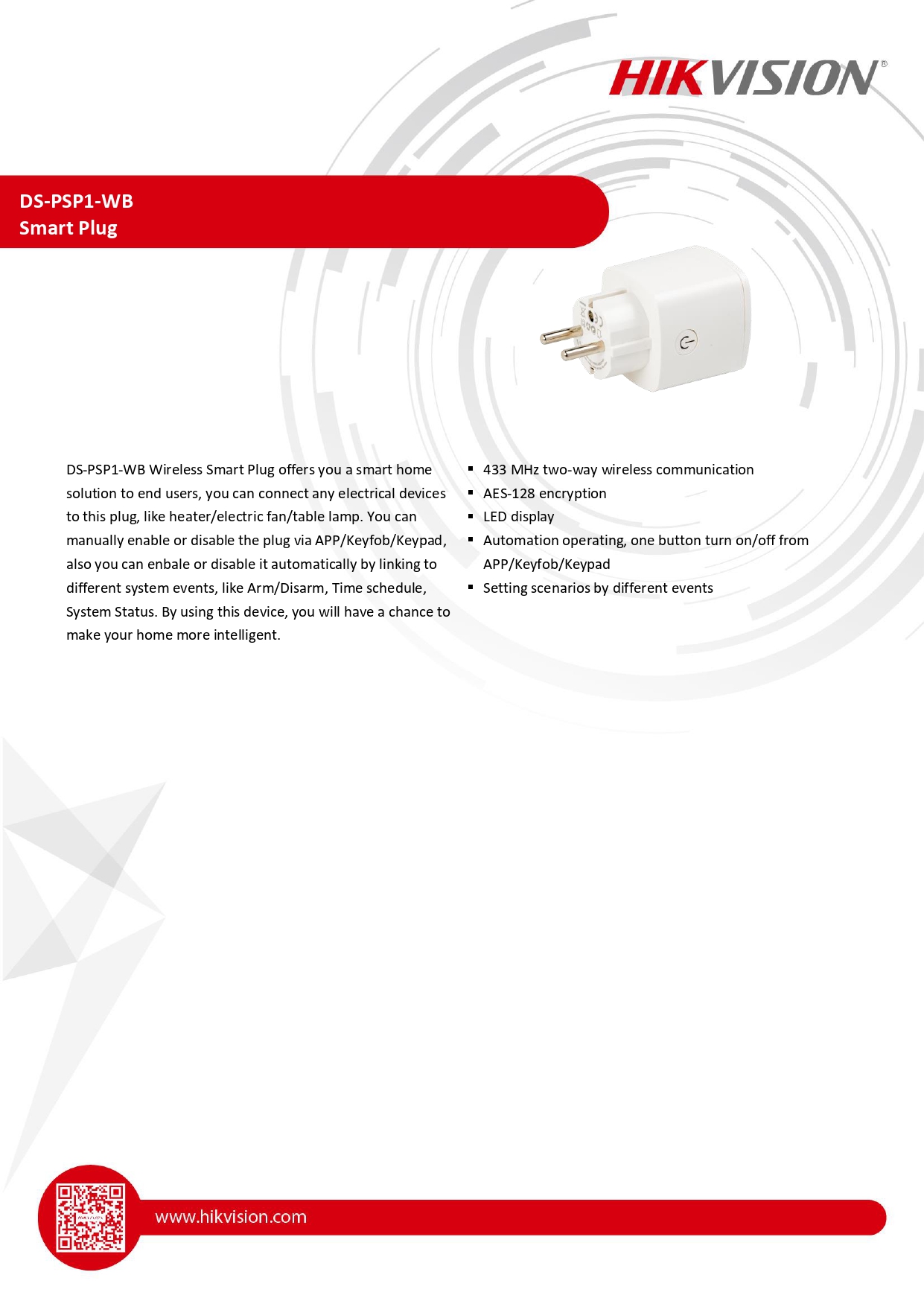 Hikvision Wireless Smart Plug with App Control Socket Adaptor Smart ...