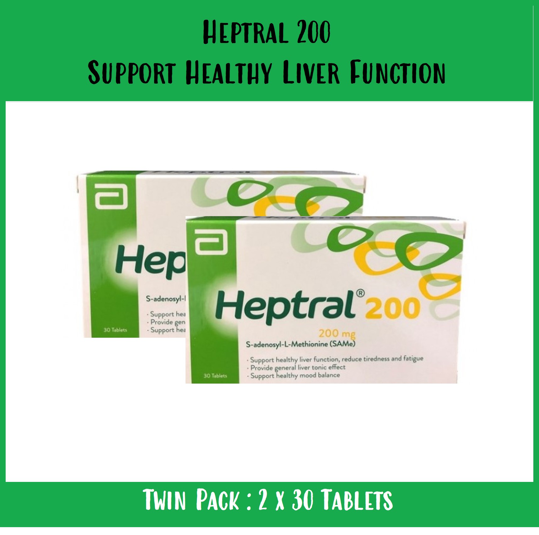 Heptral 200mg - Twin Pack 2 x 30 Tablets | Shopee Singapore