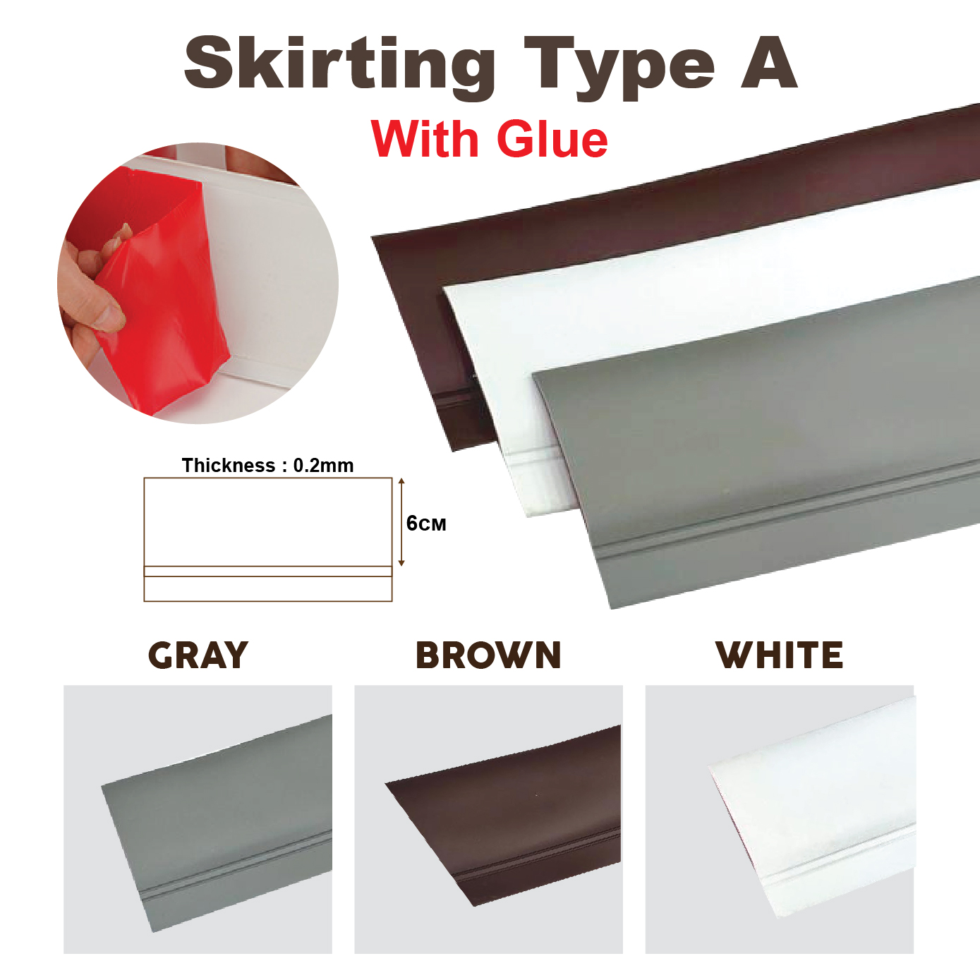 Vinyl PVC Closing Edge Closing Strip Flooring Ending Trimming Finishing ...