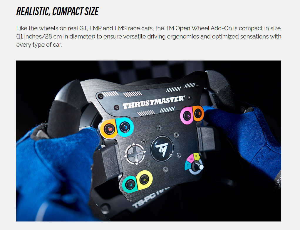 THRUSTMASTER TM OPEN SPORT RACING WHEEL ADD ON (1 Year Warranty by Ban ...